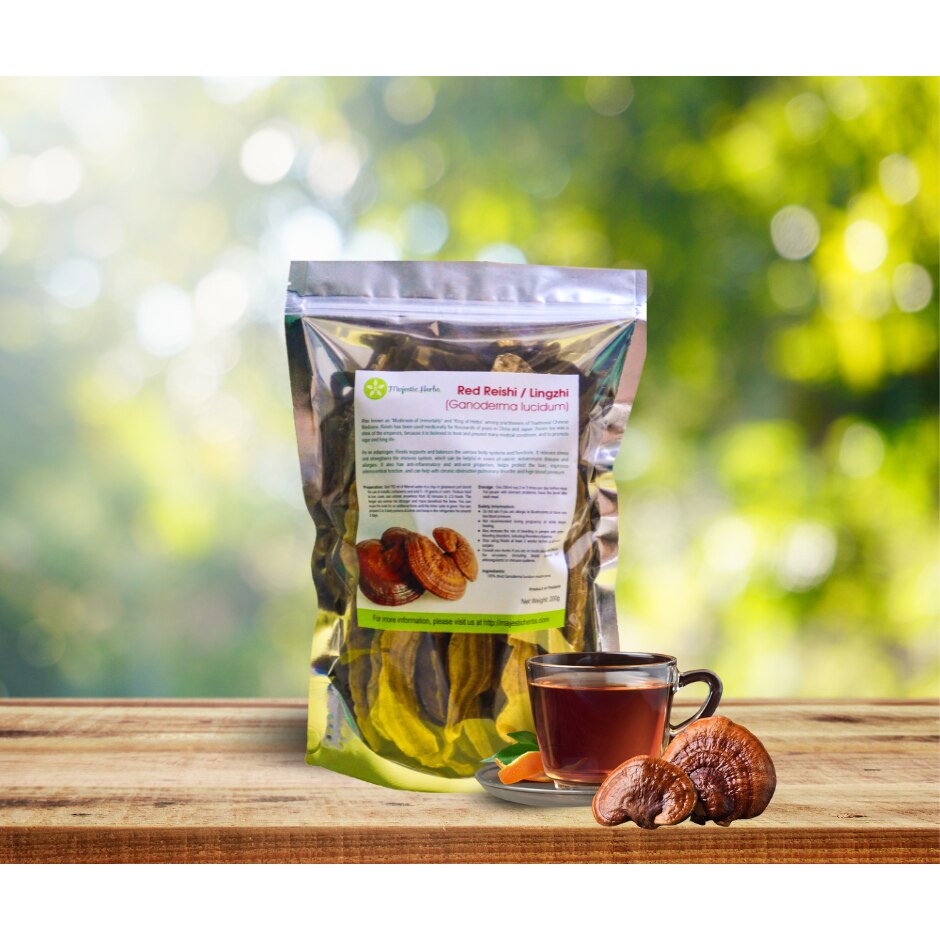 Ceai de ciuperci Reishi Ganoderma lucidum, 100 g - eMAG.ro