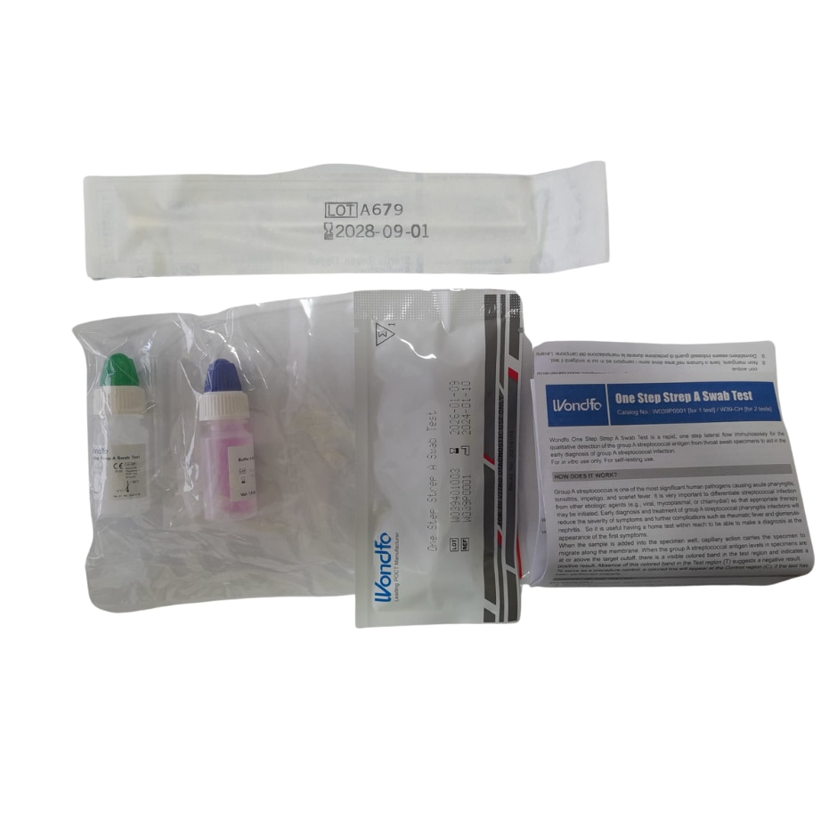 Test Rapid Antigen Strep A, pentru Autotestare, WONDFO, 1Buc - eMAG.ro