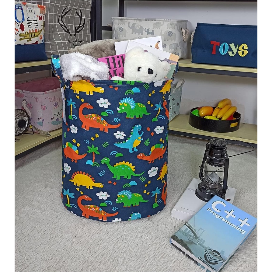 Cos de rufe/jucarii, Zola®, model dinozauri, 43x33 cm, multicolor - eMAG.ro