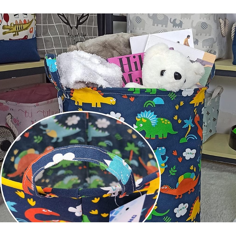 Cos de rufe/jucarii, Zola®, model dinozauri, 43x33 cm, multicolor - eMAG.ro