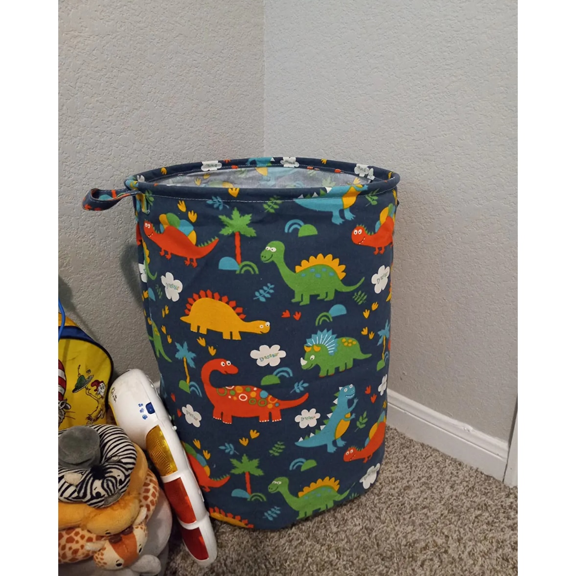 Cos de rufe/jucarii, Zola®, model dinozauri, 43x33 cm, multicolor - eMAG.ro