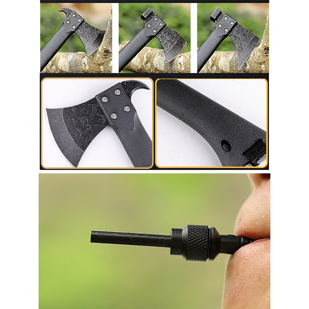 Set camping topor, cutit, fluier - eMAG.ro