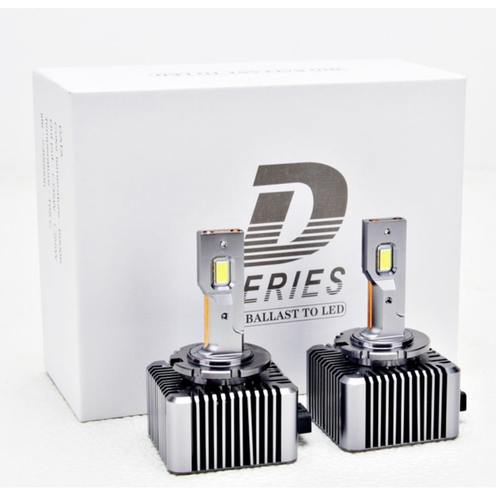 Set de 2 becuri conversie hid-led, D3S led, 70W, 12.000 lm, Canbus ...