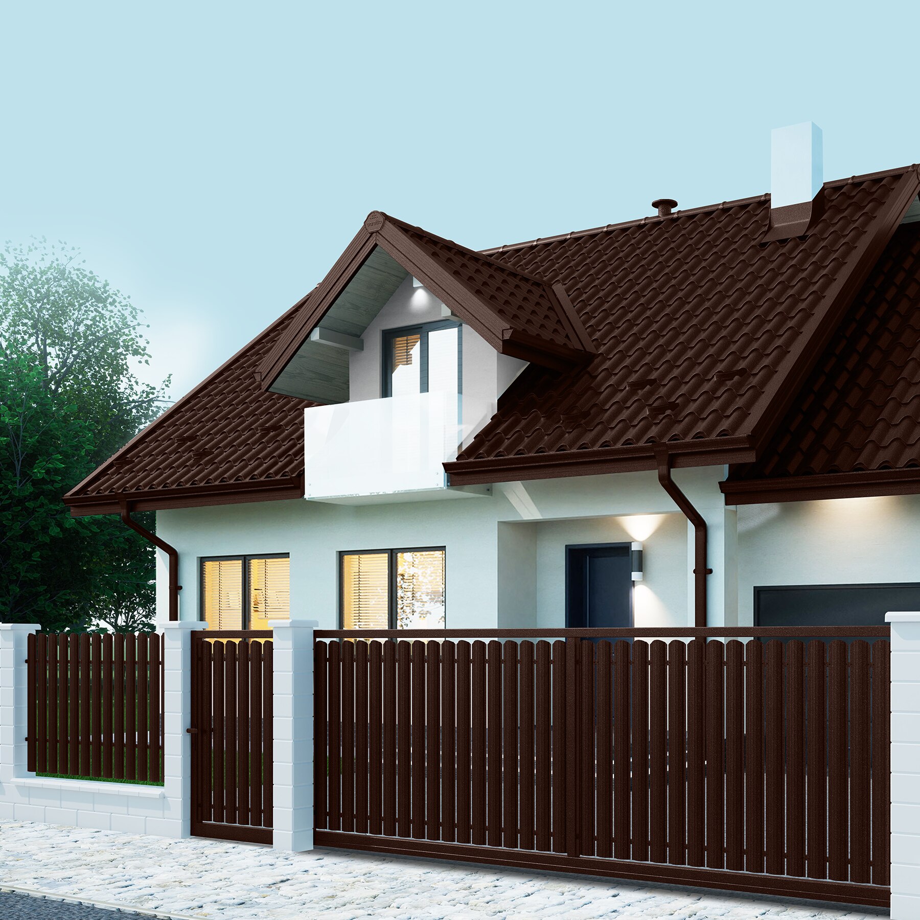 Sipca metalica pentru gard y118-cap rotund, Caretta, Briliant Duo ...