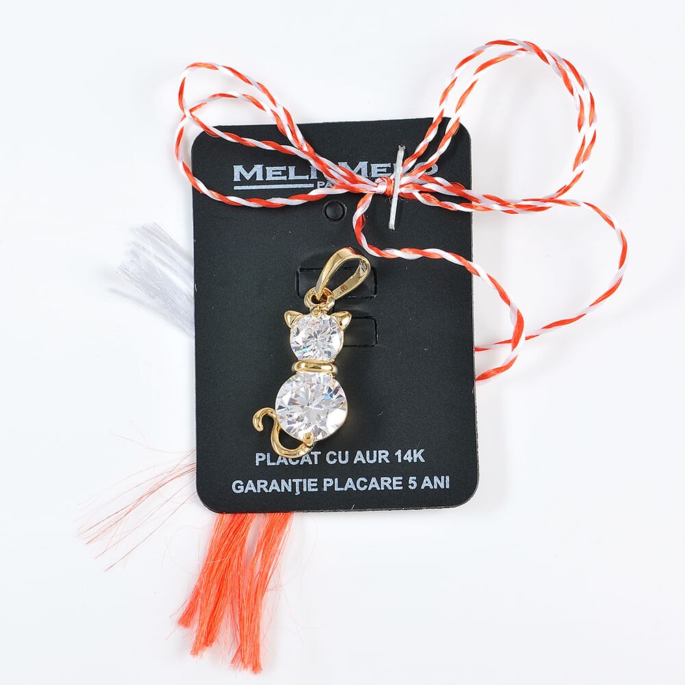 Pandantiv placat cu aur pisicuta, Meli Melo Paris - eMAG.ro