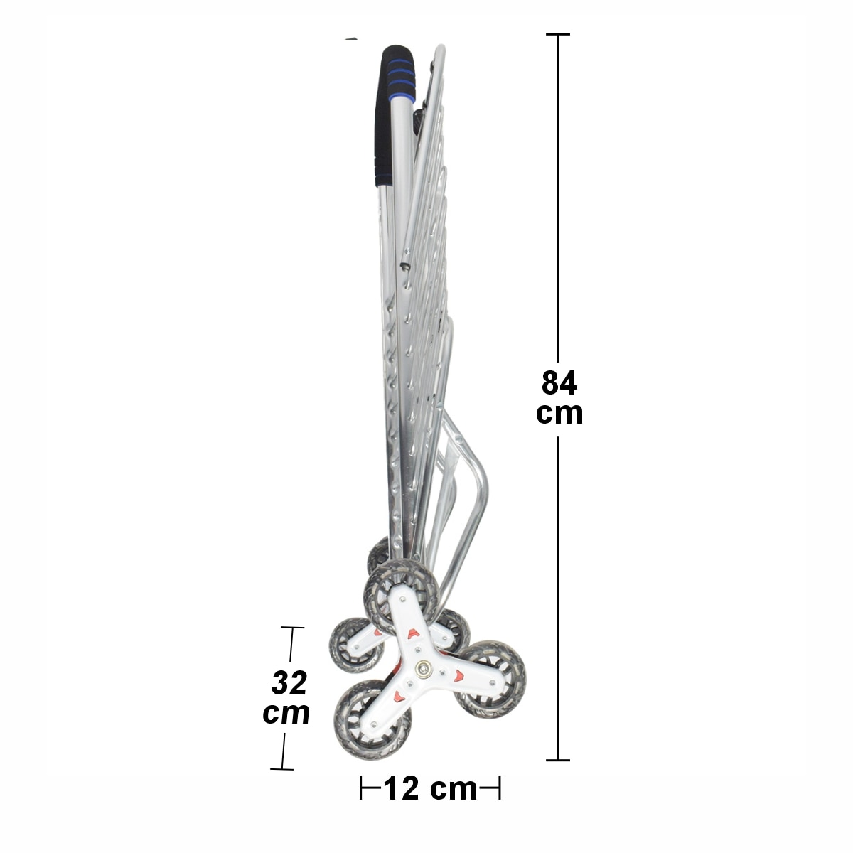 Carucior de piata pliabil, din aluminiu, Naimeed D5663, 6 roti, 30L ...