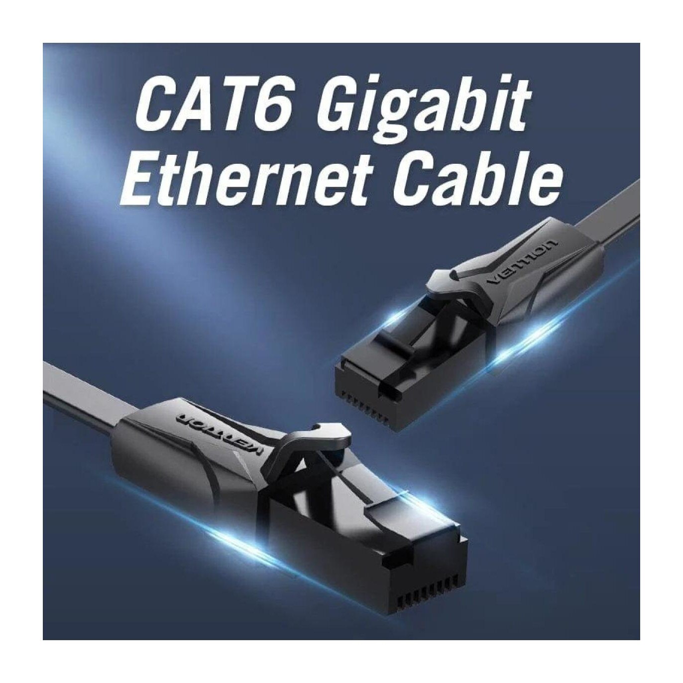 Cablu plat Vention Cat6 UTP Ethernet RJ45, 1.5m, negru - eMAG.ro