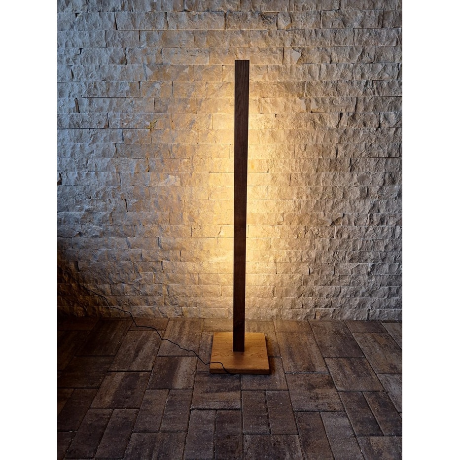 Lampadar Podea, Lemn, 130 cm - eMAG.ro