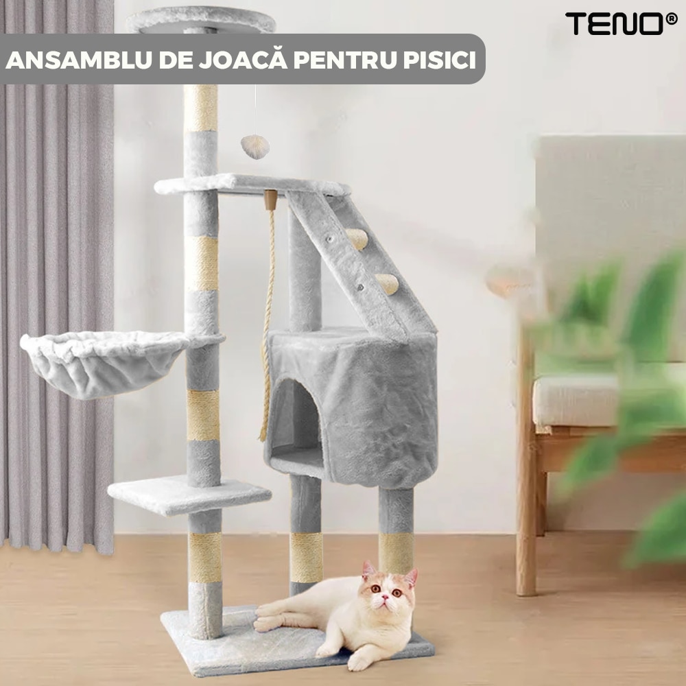 Ansamblu de Joaca pentru Pisici Teno®, tip turn, 1 platforma de ...