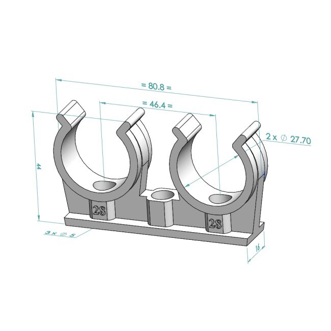 Set 50 Cleme duble diametru 28 - eMAG.ro