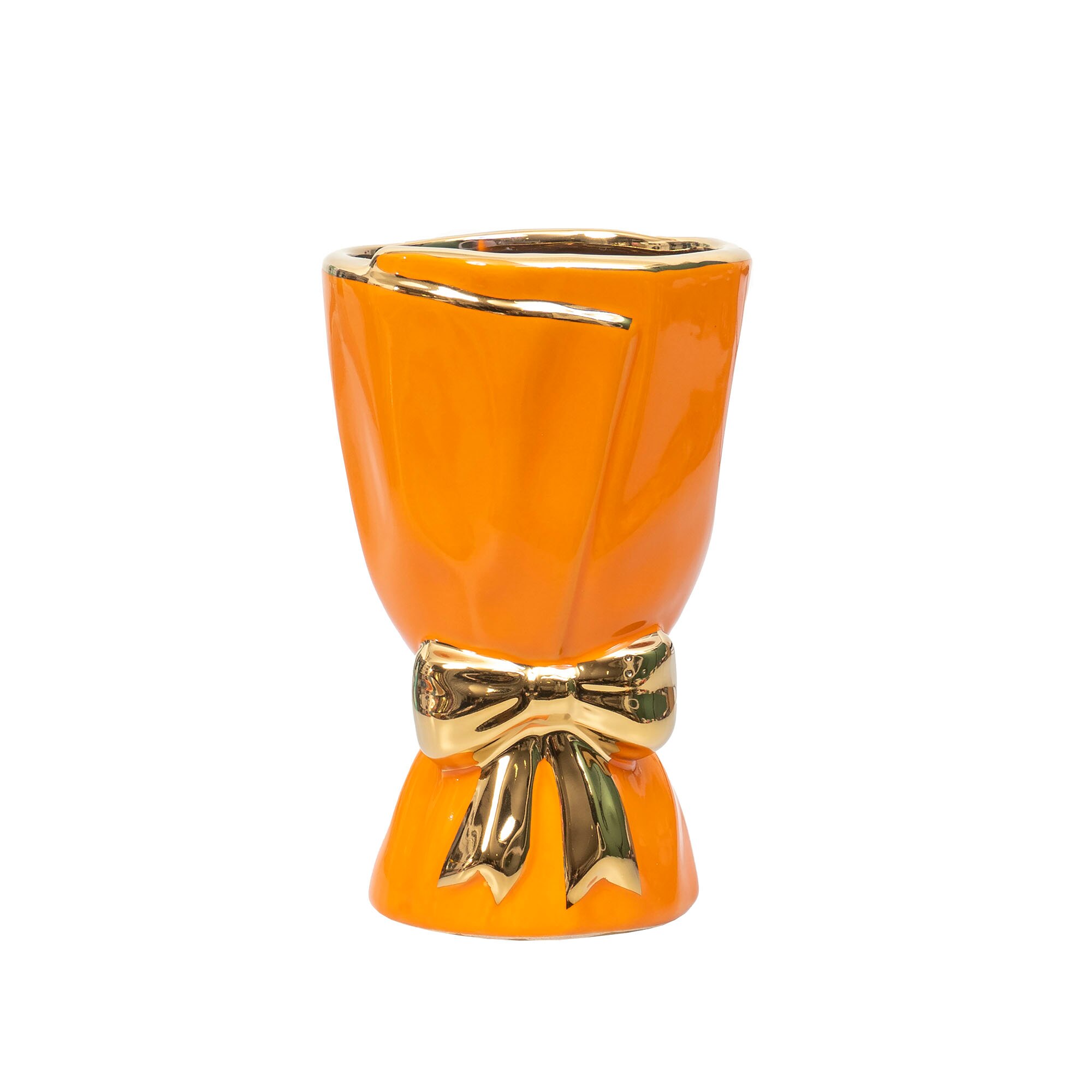 Vaza din ceramica, culoare portocaliu, H 18, B.S.P. / SL580_P - eMAG.ro
