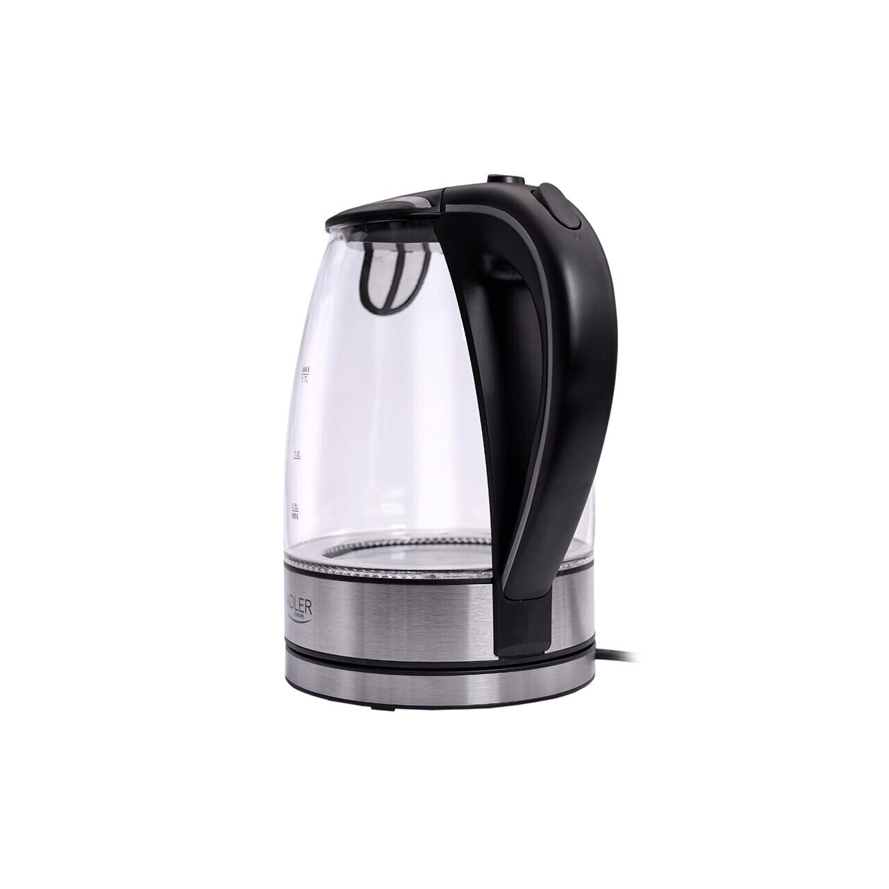 Fierbator electric cordless, Inox si Sticla, Capacitate 1.7 l, putere ...