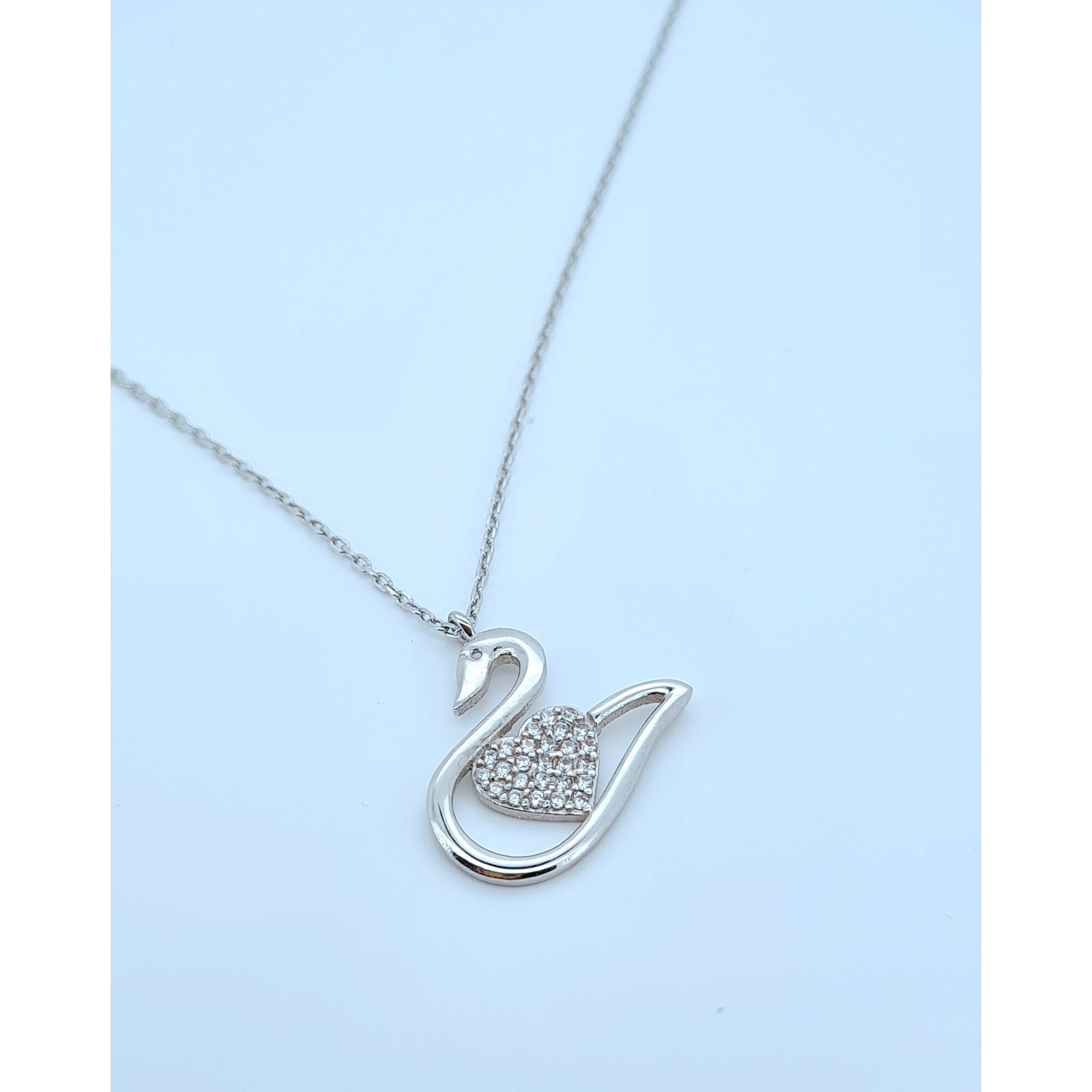 Lant din Argint 925 cu Lebada si pietre - eMAG.ro