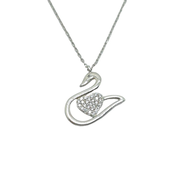 Lant din Argint 925 cu Lebada si pietre - eMAG.ro