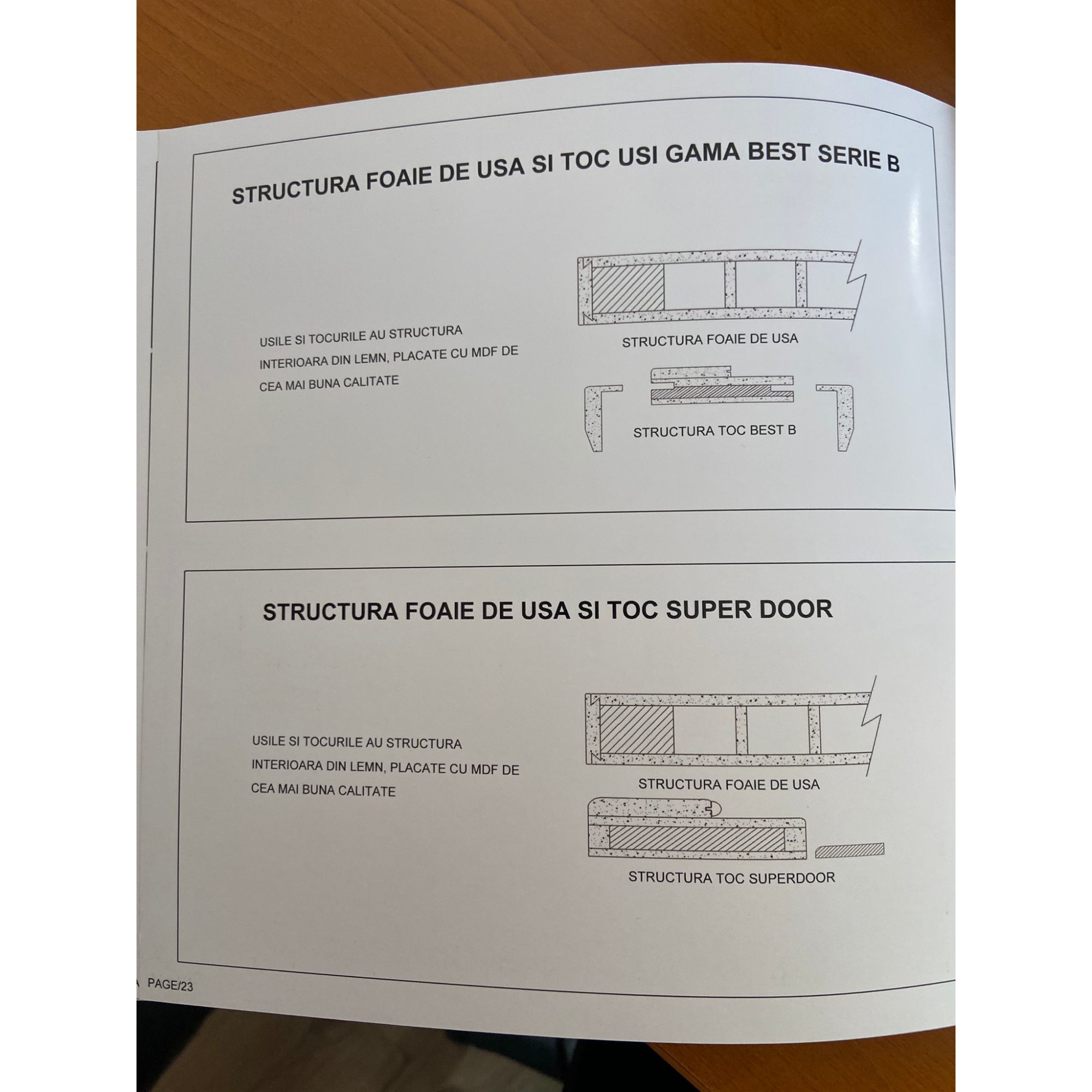 Usa de interior din lemn cu geam Super Door F08-88-A stanga / dreapta ...