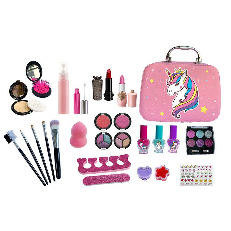 Set de machiaj pentru copii cu unicorn, non-toxic, solubil in apa, 26 ...