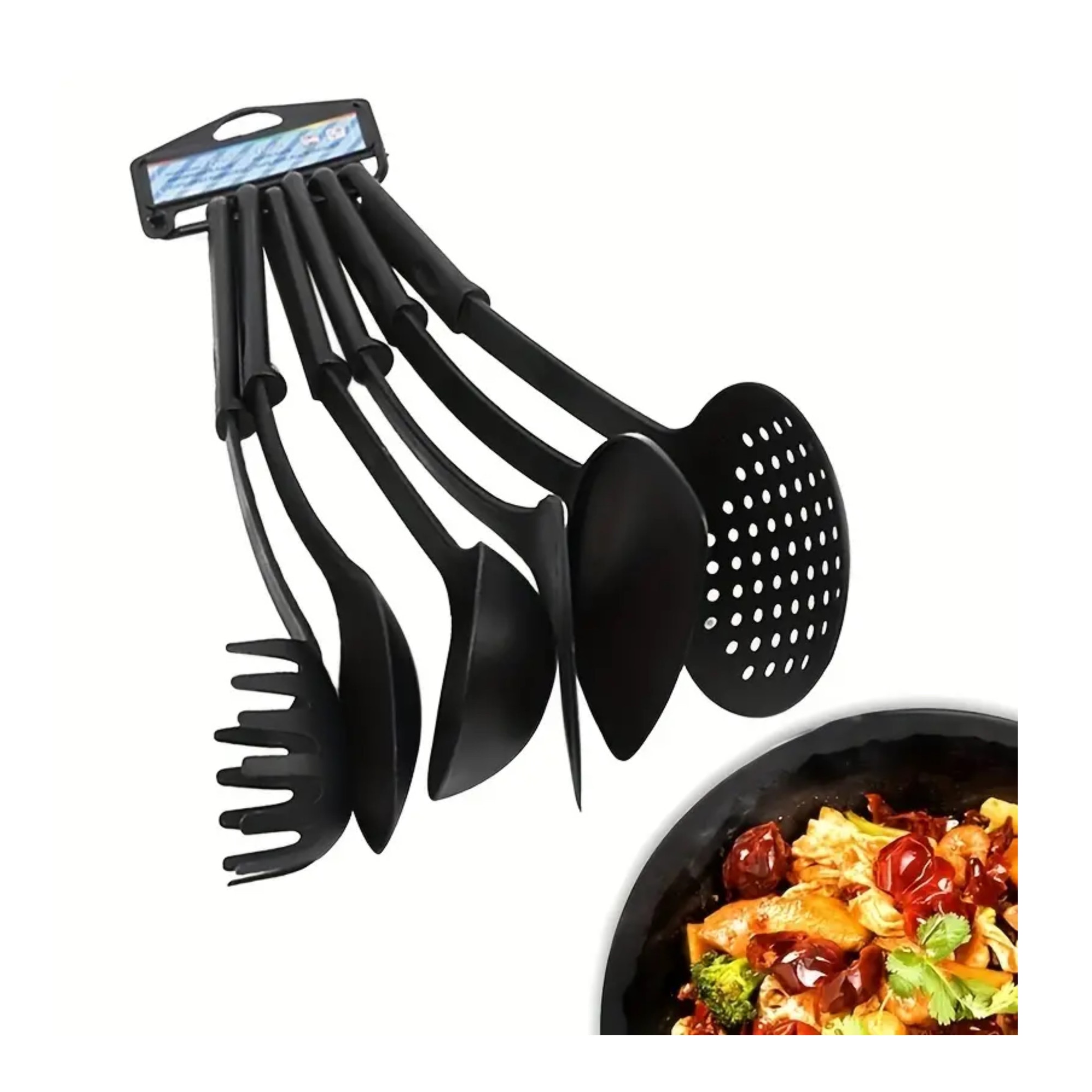 Set ustensile bucatarie 6 piese Astro, Silicon alimentar si plastic ...