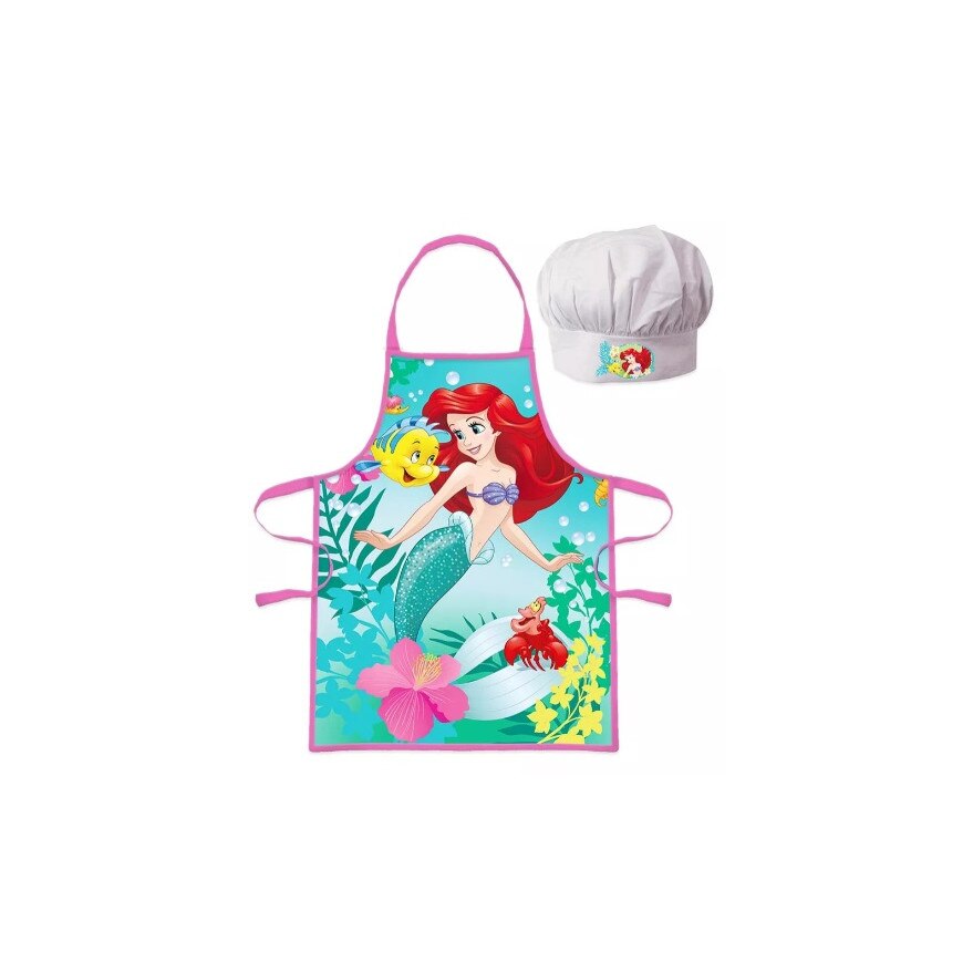 Set sort si boneta copii Disney Printesa Ariel, Mica Sirena, 2 piese ...