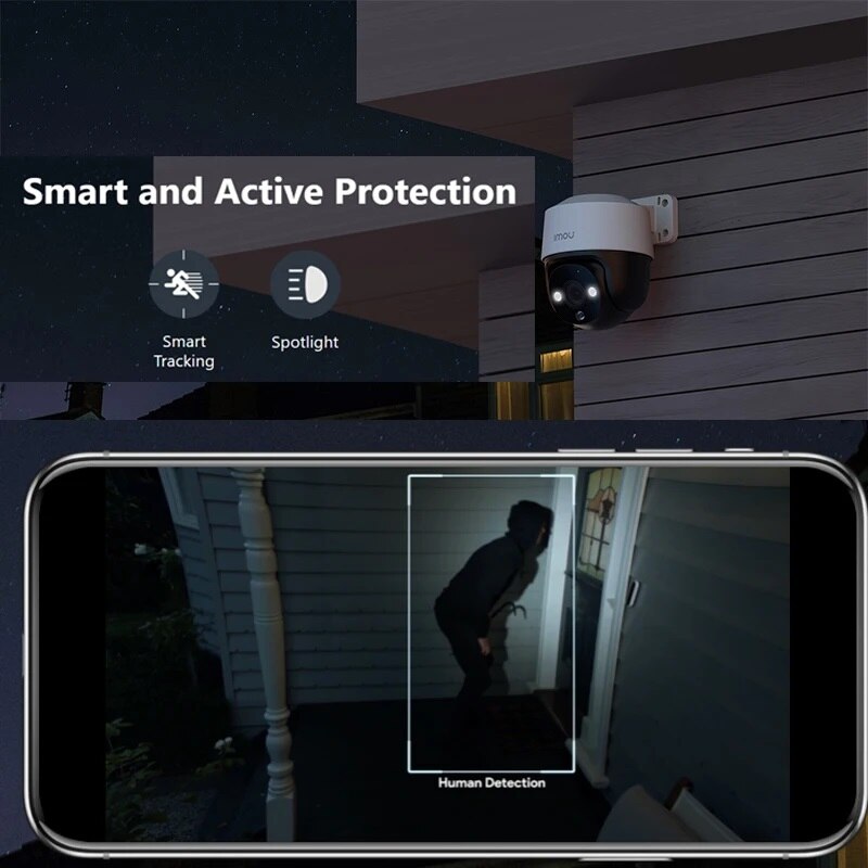 Camera Imou Cruiser, PTZ, Full Color, 2MP Full HD, Iluminare duala IR ...