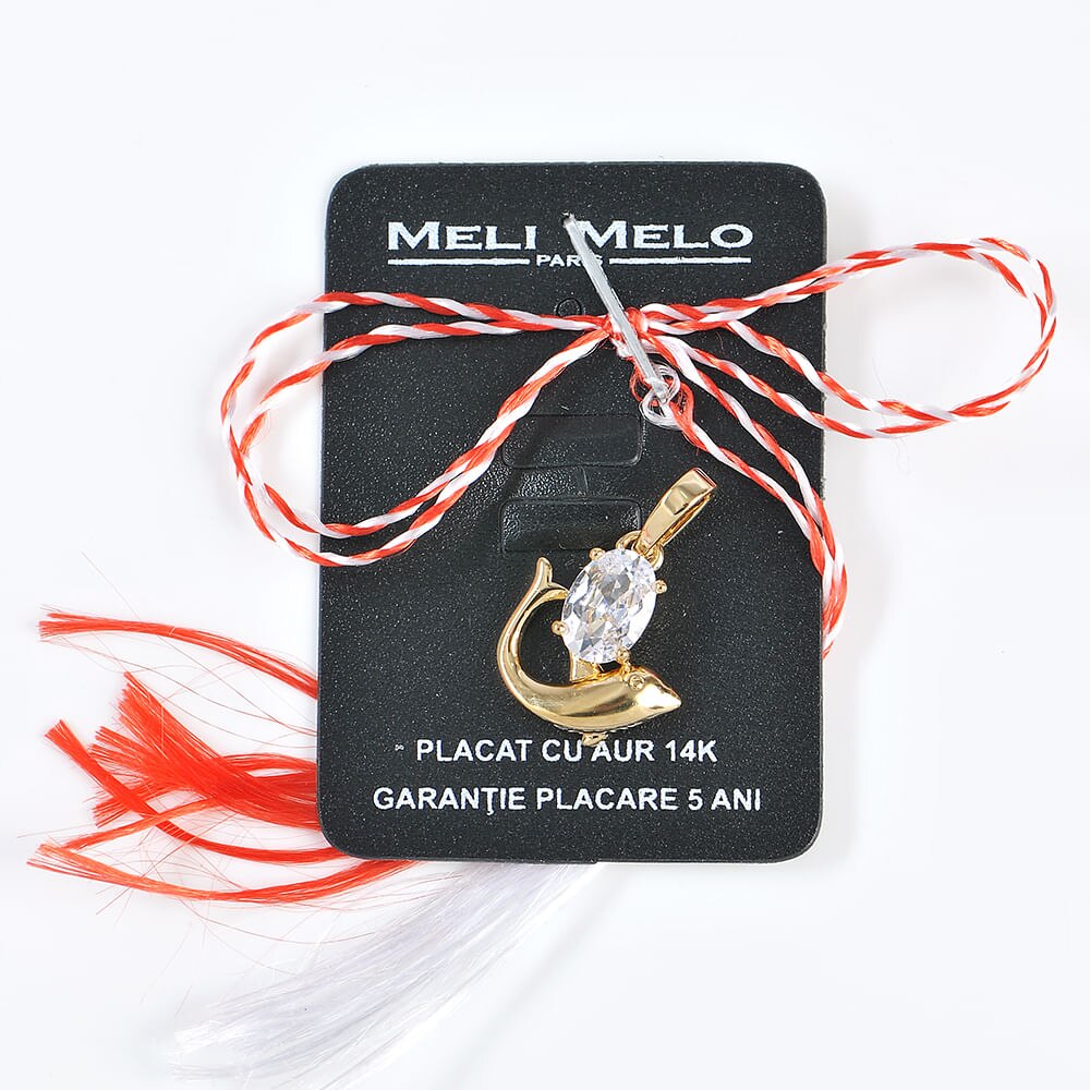 Pandantiv placat cu aur delfin, Meli Melo Paris - eMAG.ro