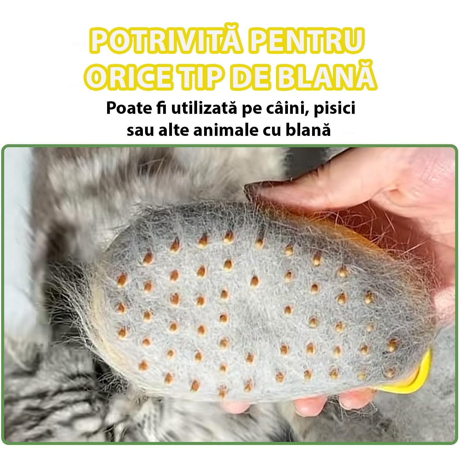 Perie 3 in 1 multifunctionala pentru animale de companie, cu aburi ...