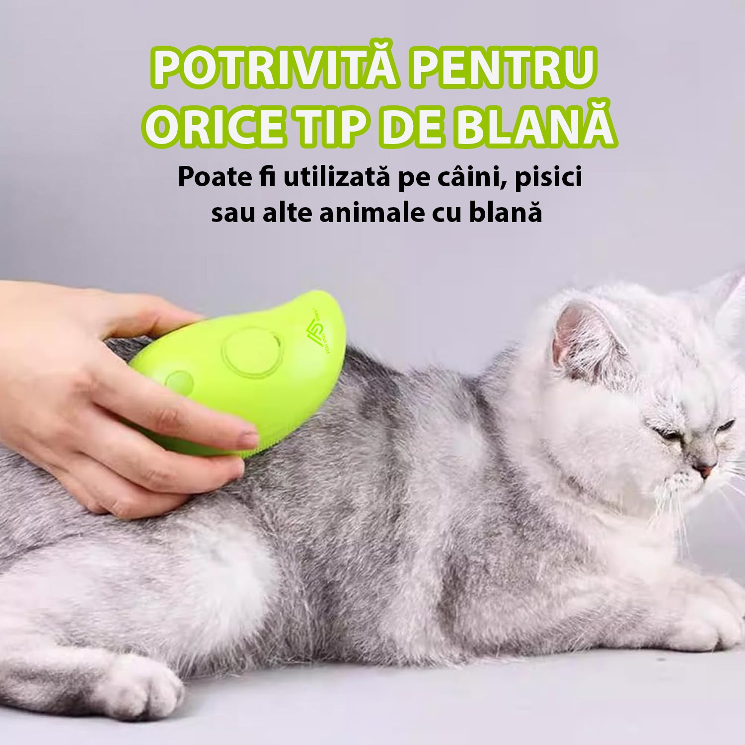 Perie 3 in 1 multifunctionala pentru animale de companie, cu aburi ...