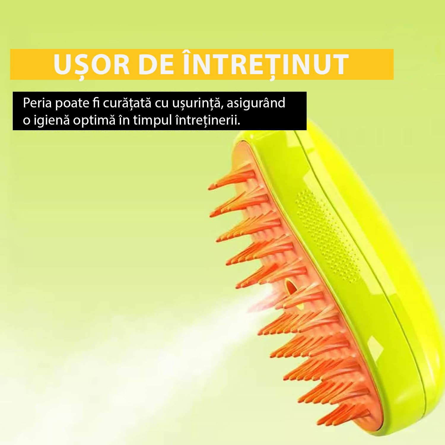 Perie 3 in 1 multifunctionala pentru animale de companie, cu aburi ...