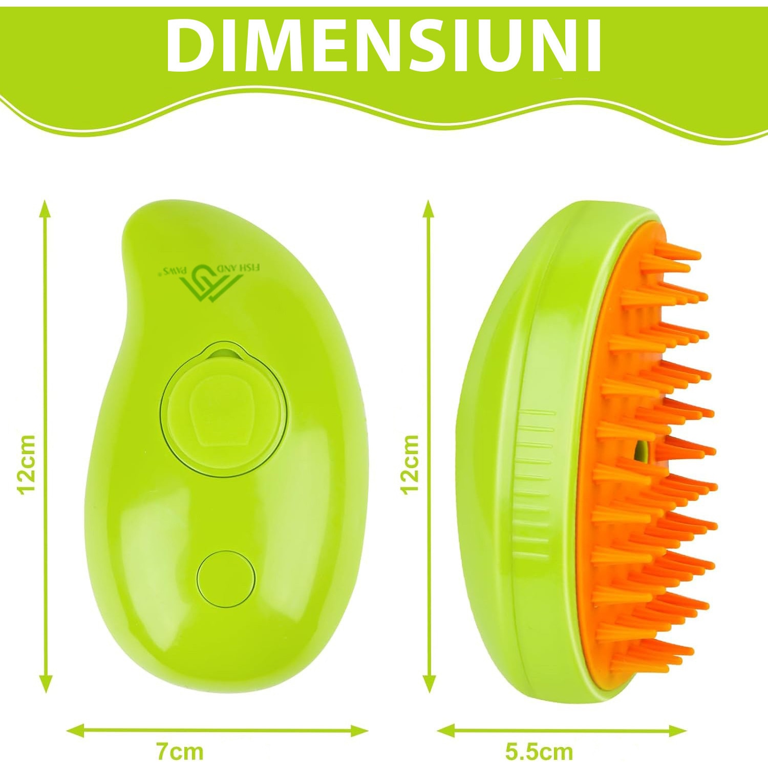 Perie 3 in 1 multifunctionala pentru animale de companie, cu aburi ...