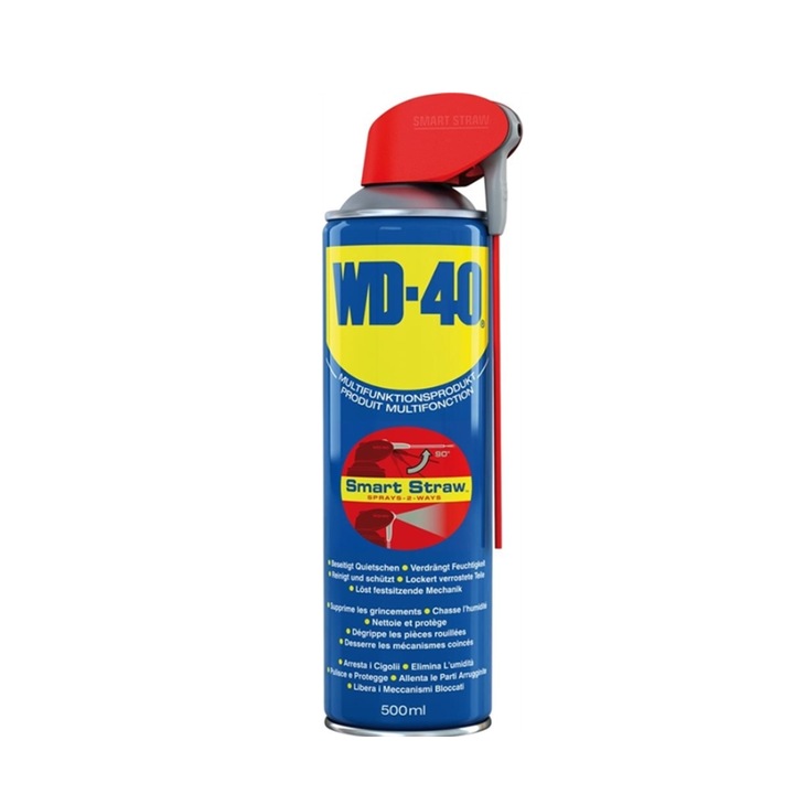 Лубрикант технически спрей WD-40 Smart Straw, 500мл - eMAG.bg
