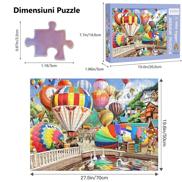 Puzzle Baloane cu aer cald, 1000 piese, joc de familie - eMAG.ro