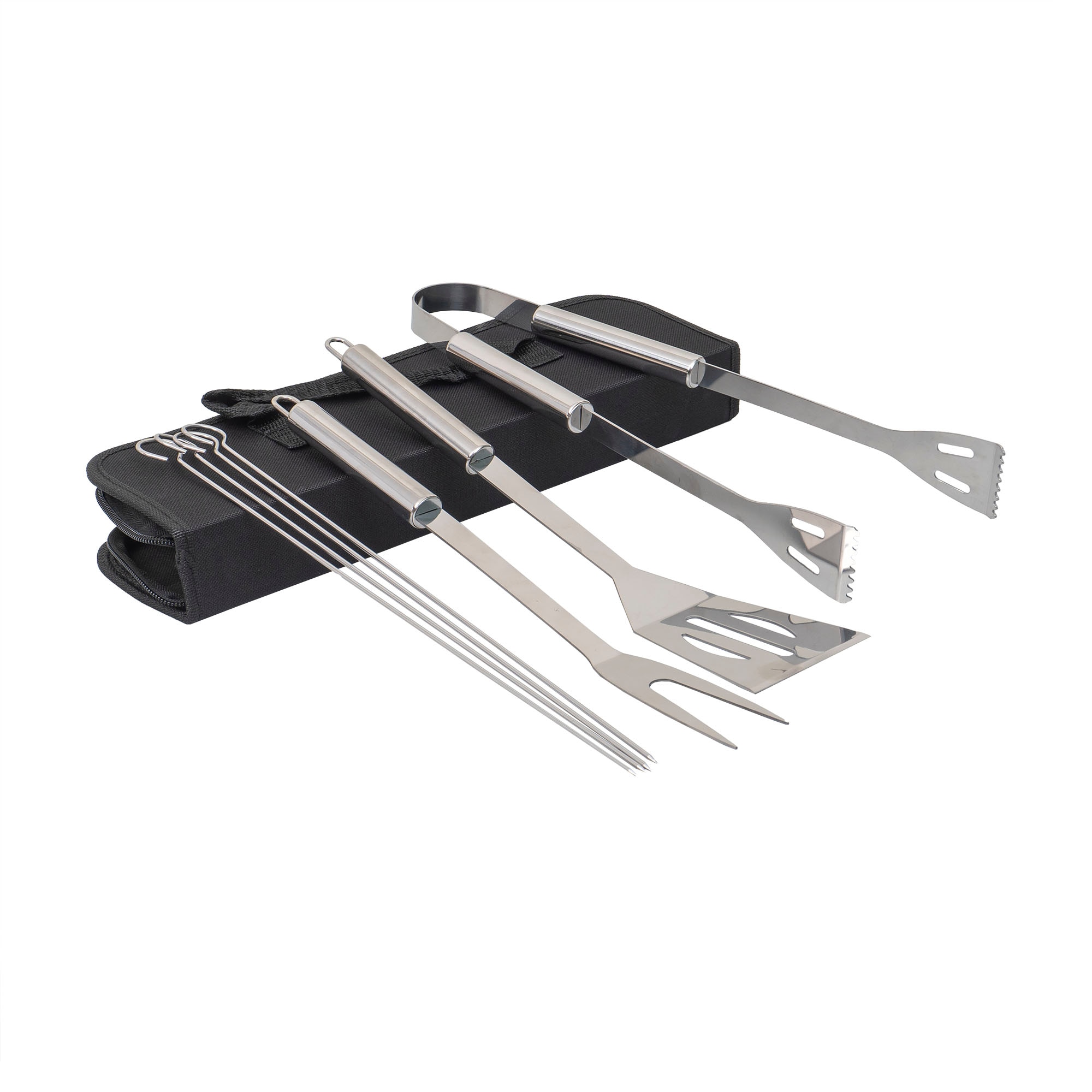 Set 7 piese din inox, pentru gratar plus borseta depozitare / ZTS 8339 ...