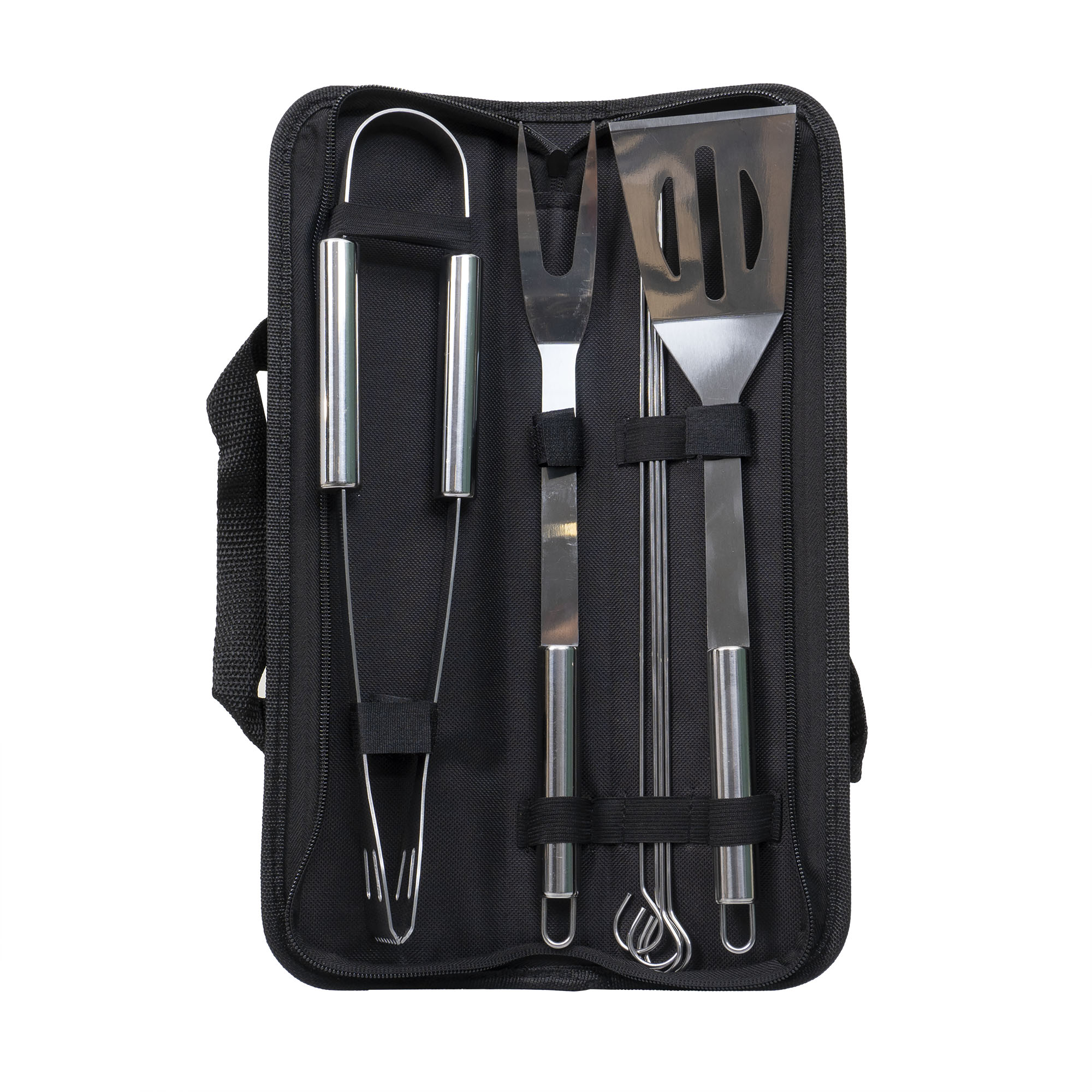 Set 7 piese din inox, pentru gratar plus borseta depozitare / ZTS 8339 ...