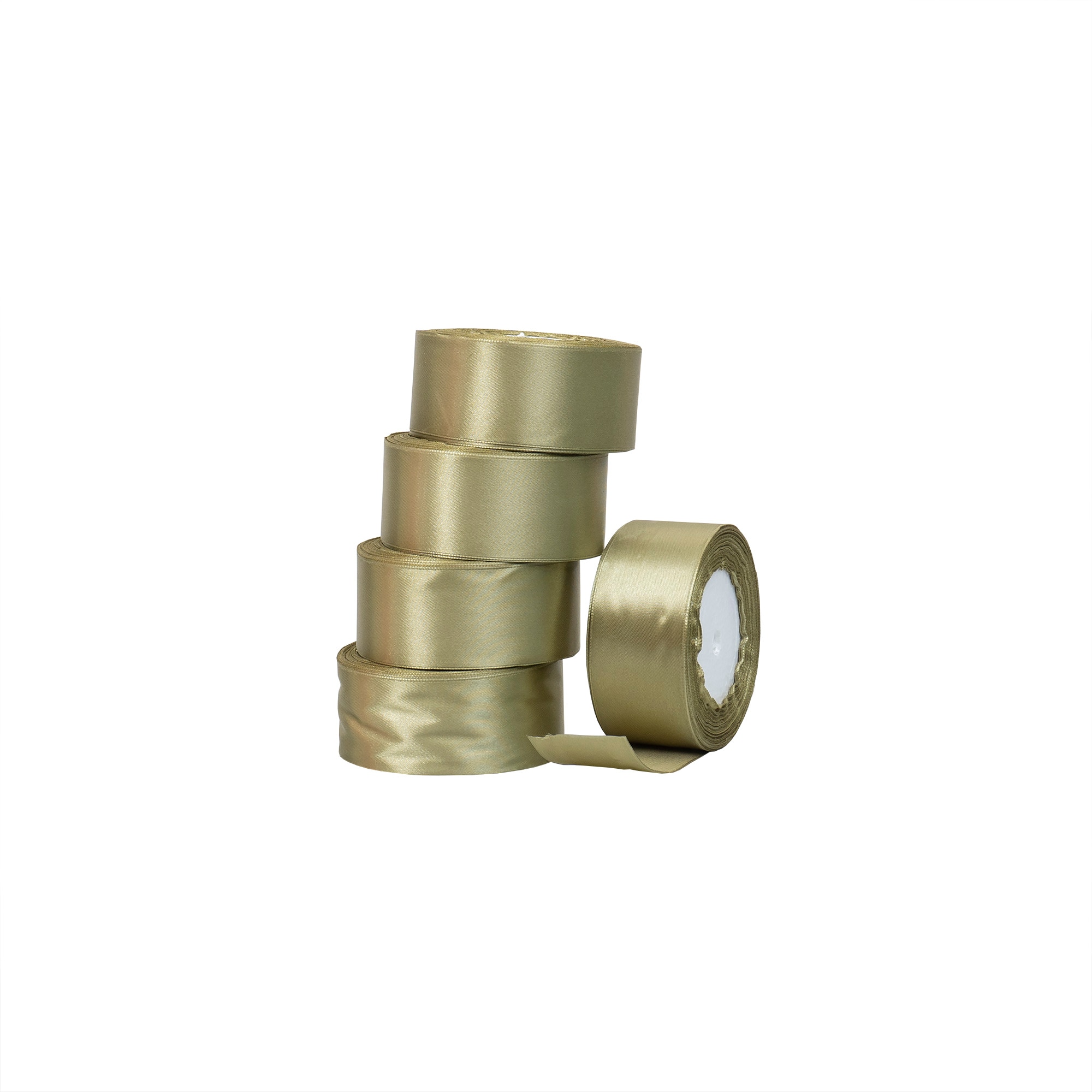 Rola saten, 4 cm x 22 m, 5/ set, culoare maro, B.S.P. / SL195_55 - eMAG.ro