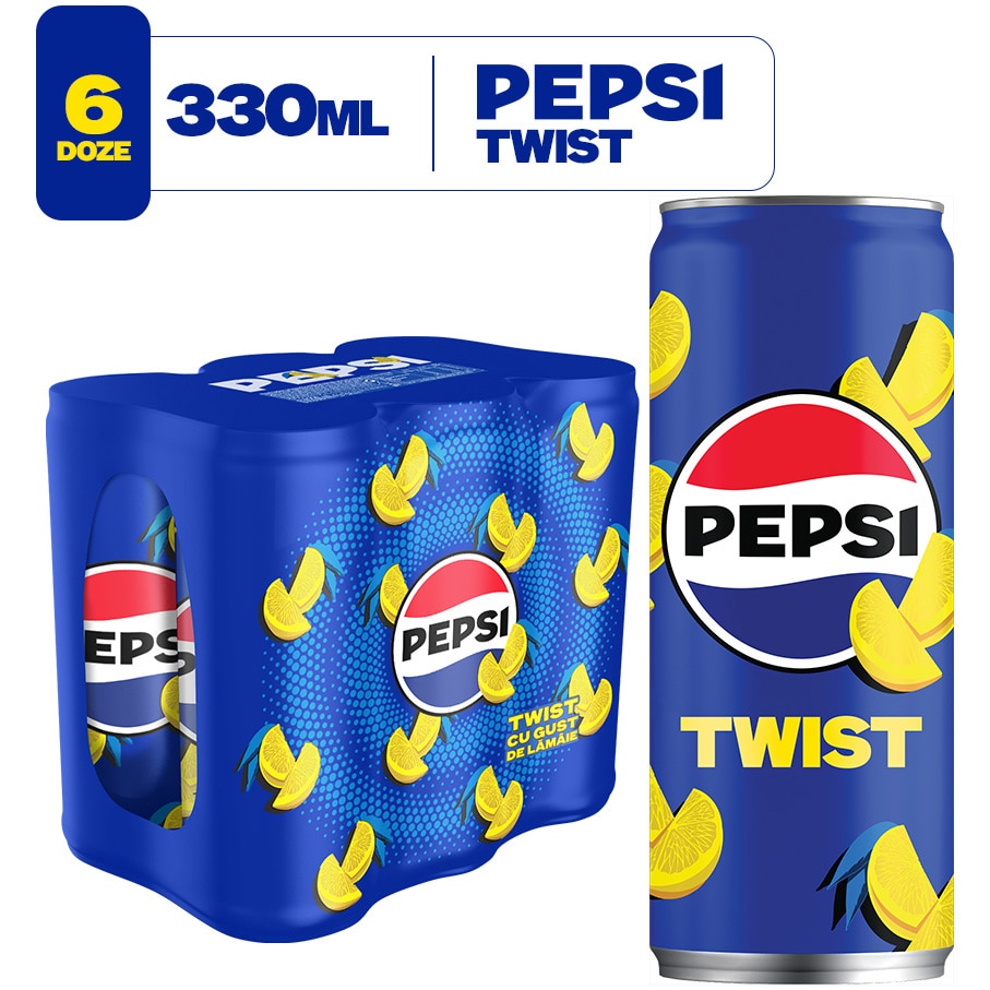 Pepsi Twist, Bautura Cola, Doza, 6x330ml - eMAG.ro