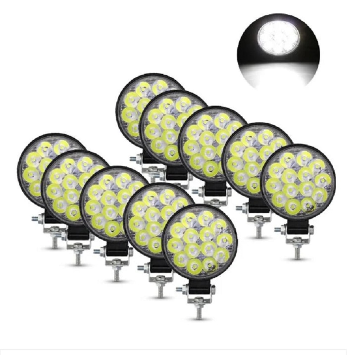 Set 10 x proiectoare led 42w rotunde duraluminiu flood rezistente la ...