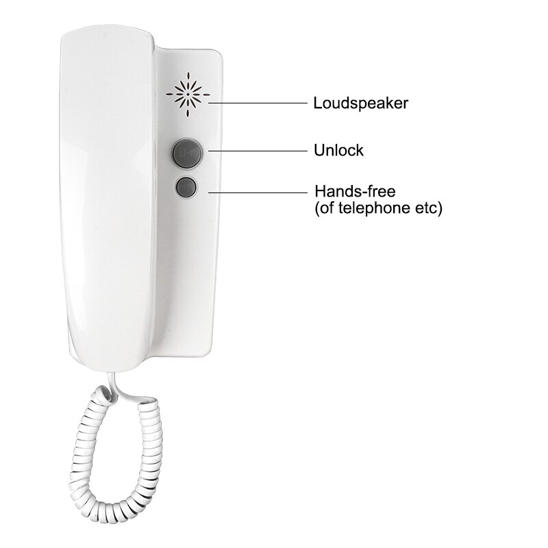 Interfon audio, JESWO, 2 fire, reglare pornire/oprire sunet, Alb - eMAG.ro