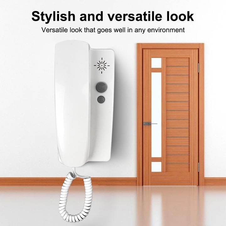 Interfon audio, JESWO, 2 fire, reglare pornire/oprire sunet, Alb - eMAG.ro