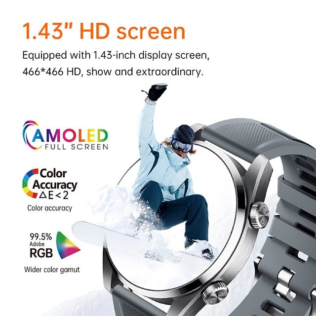 Smart Watch Amoled Sport WS-11 incarcare wireless multi-function bratara gri - eMAG.ro