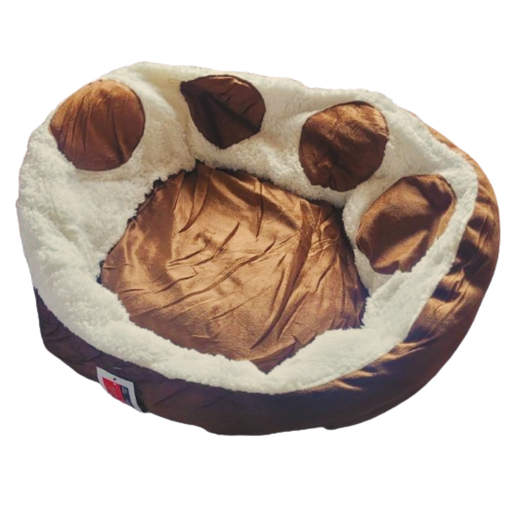 Patut comfortabil pentru caine si pisica, din plus, 60x50 cm, maro/alb ...