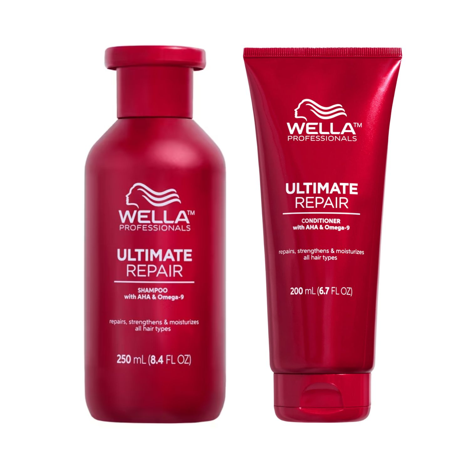 Pachet pentru par deteriorat, Wella Professionals, Ultimate Repair, Sampon 250ml + Balsam 200ml ...