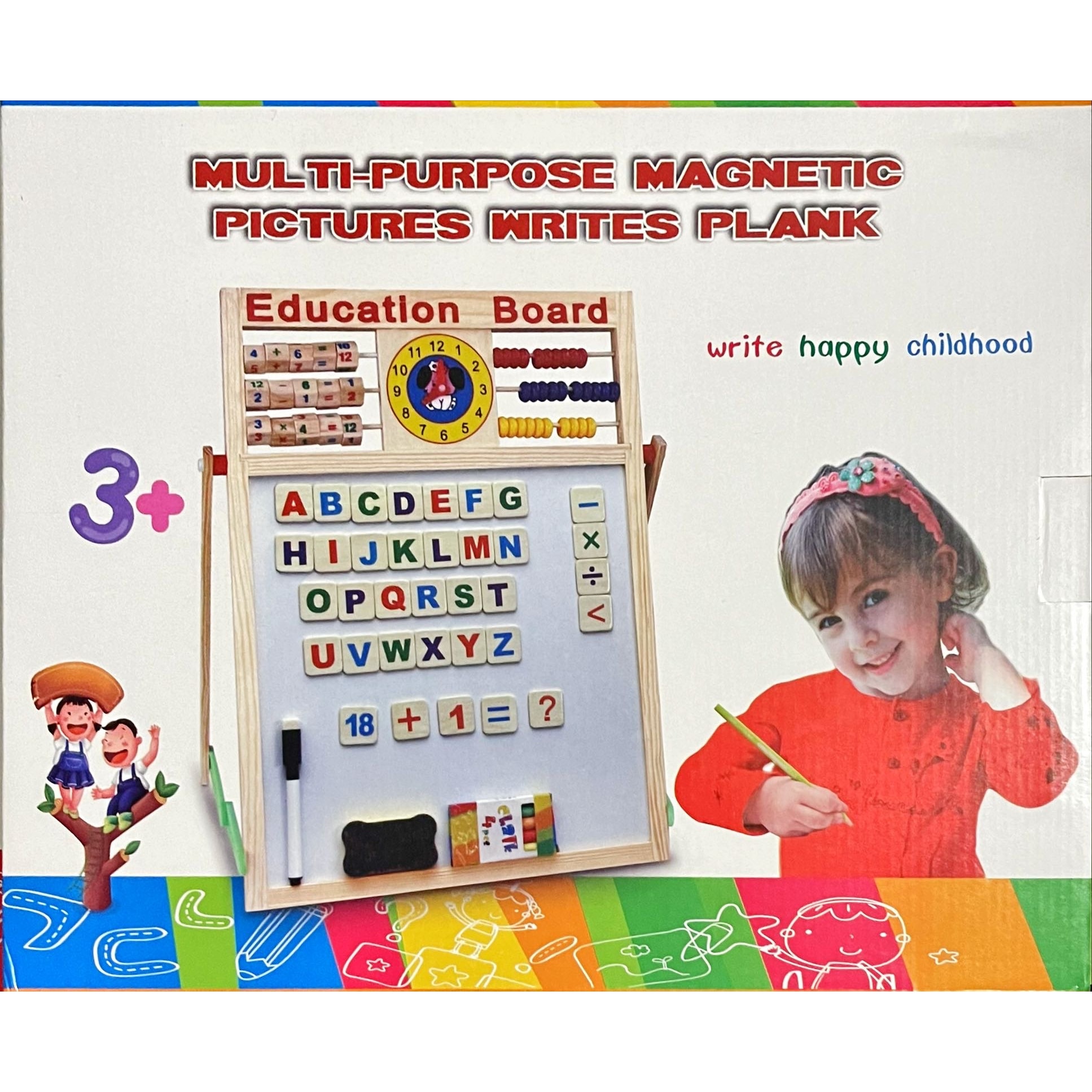 Tabla magnetica multifunctionala, 2 fete pentru scris cu numaratoare ...