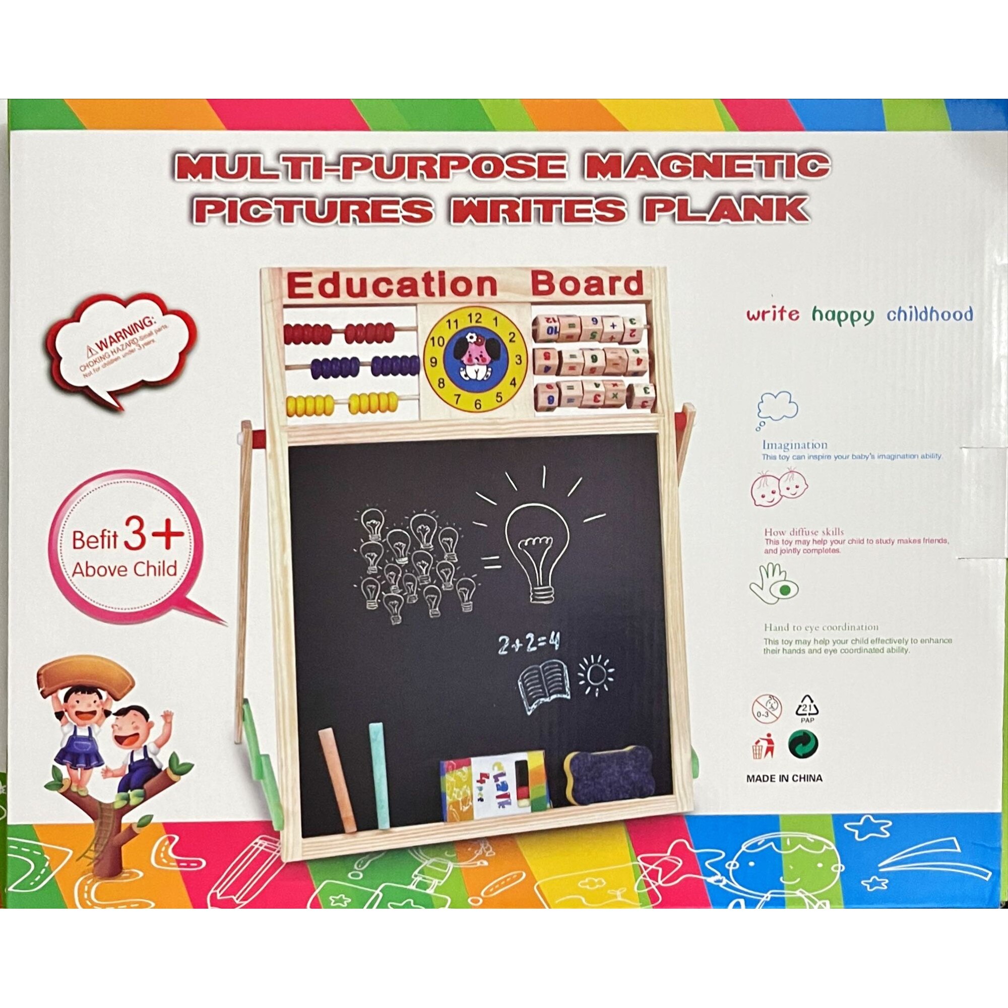 Tabla magnetica multifunctionala, 2 fete pentru scris cu numaratoare ...