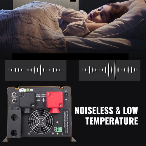 Invertor de putere cu unda sinusoidala pura de 3000W, 12V, frecventa ...