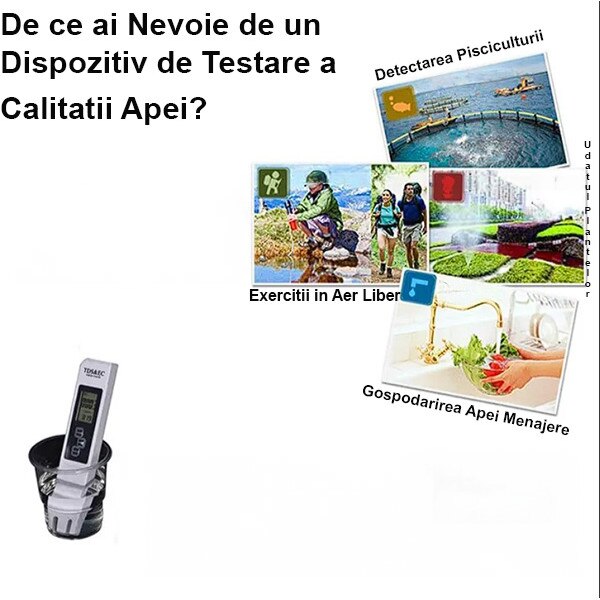 Tester Digital Verificare Calitate Apa TNS®, TDS&EC, Control Puritate ...