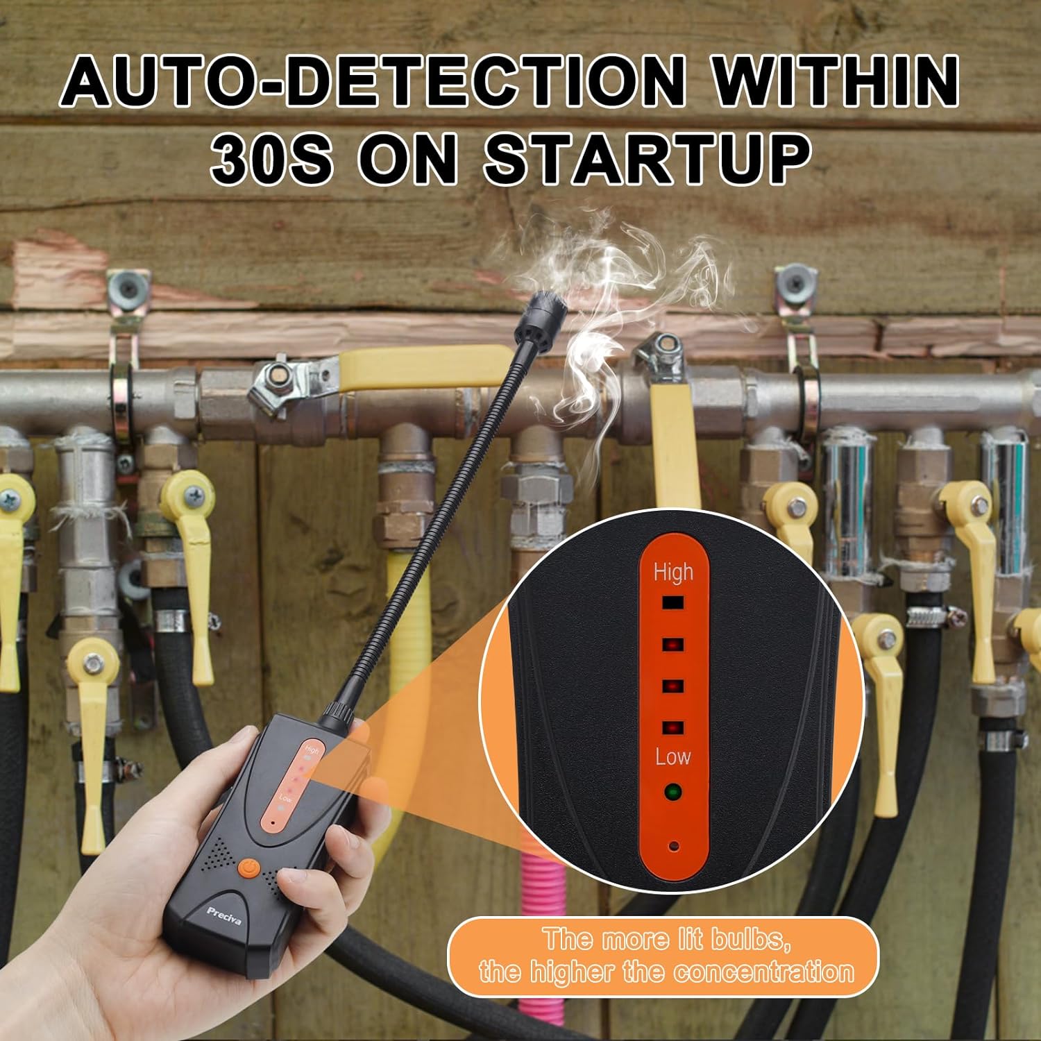 Detector portabil pentru depistarea scurgerilor de gaze cu senzor ...