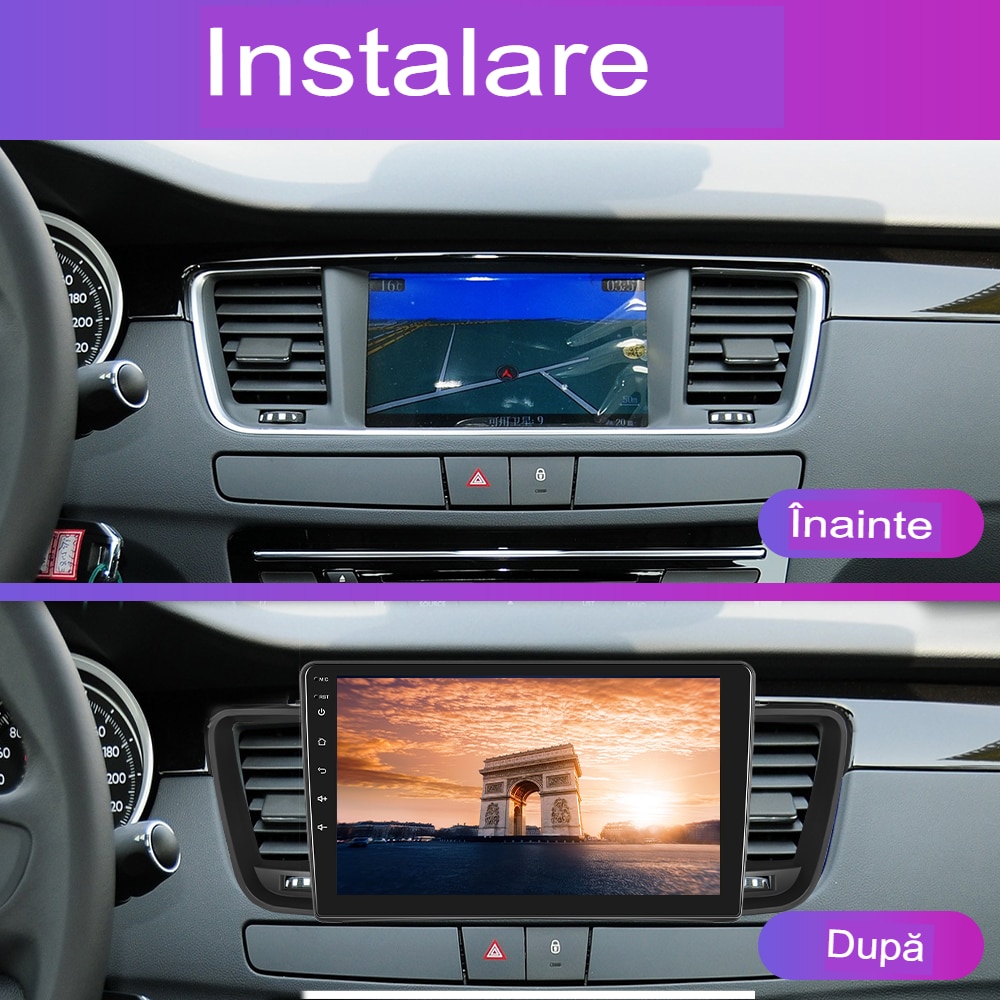 Navigatie Peugeot 508 (2011-2018), 4GB RAM 64GB ROM, Android 12 ...