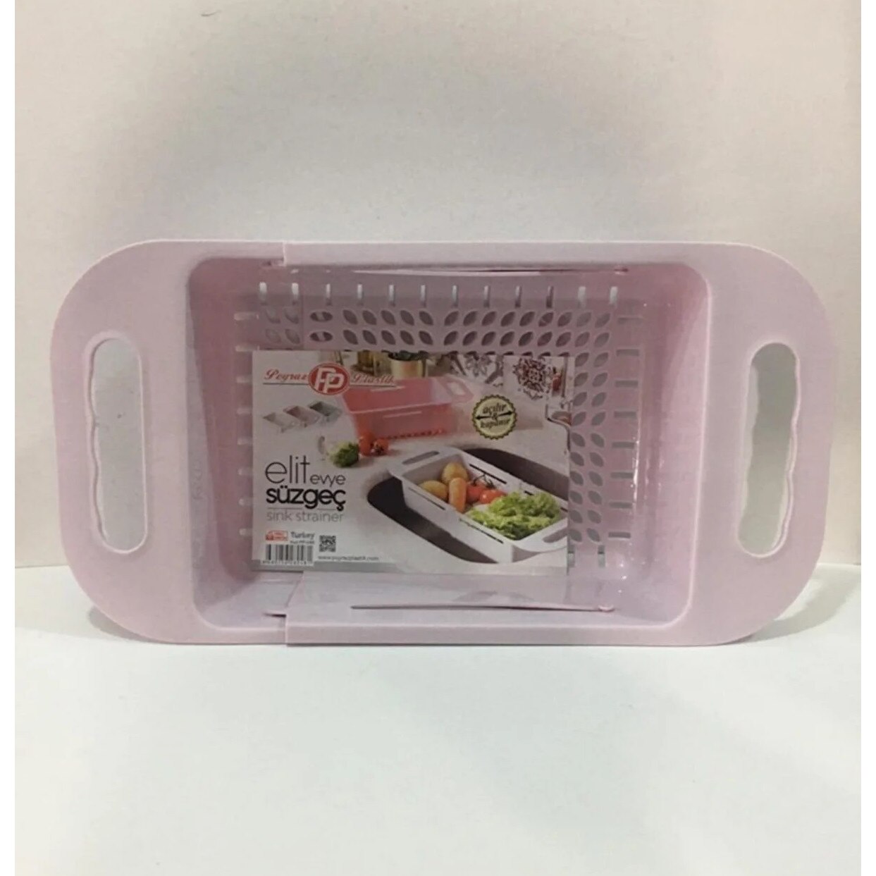 Strecuratoare chiuveta, Extensibila, pentru Legume si Fructe, Roz - eMAG.ro