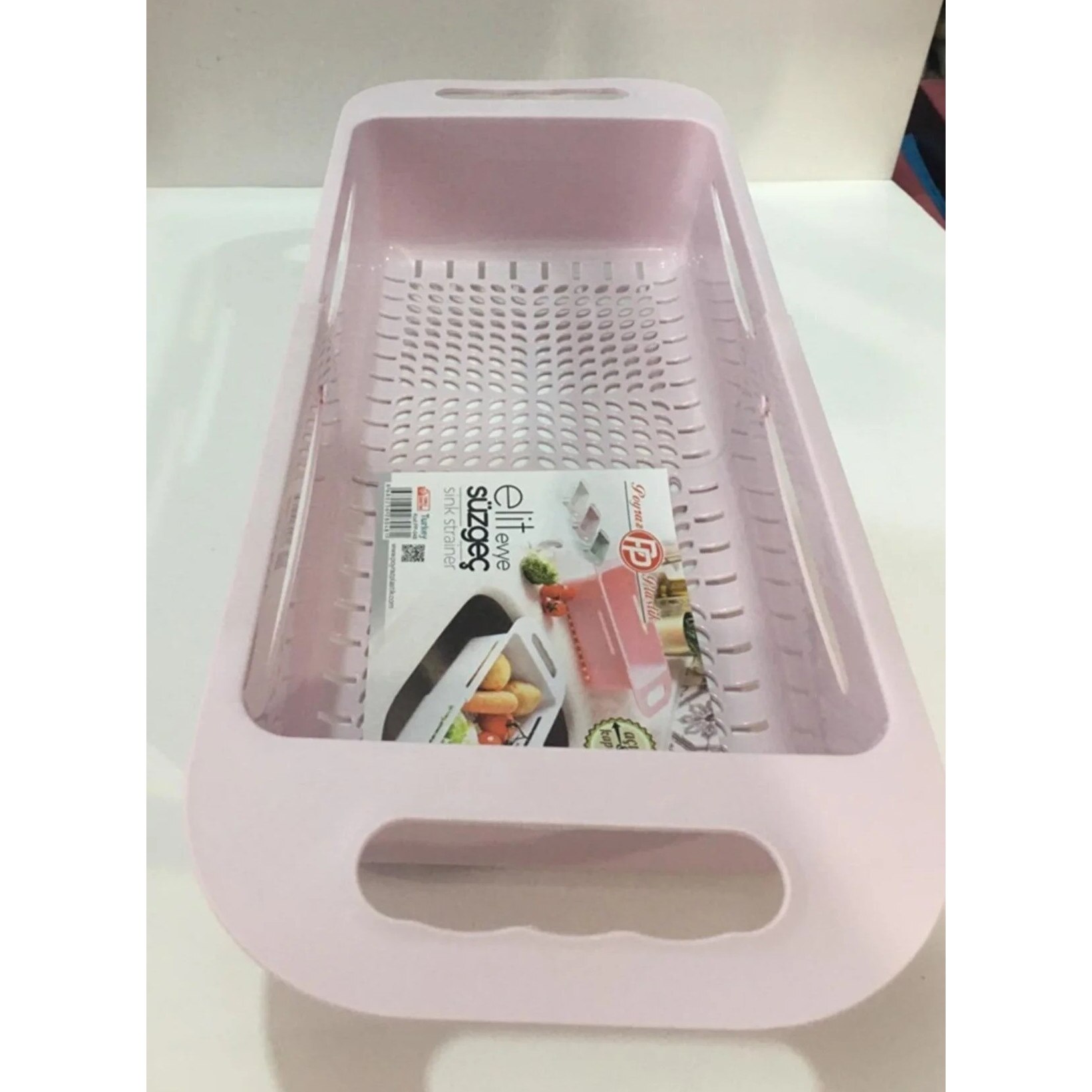 Strecuratoare chiuveta, Extensibila, pentru Legume si Fructe, Roz - eMAG.ro