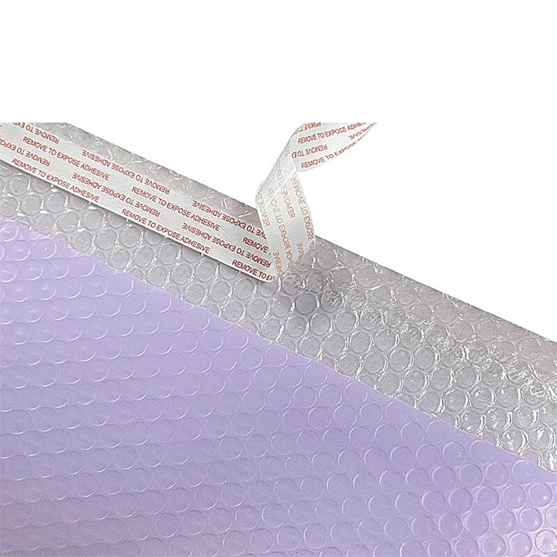 Set 50 plicuri din plastic colorat cu bule antisoc, 150 x 180mm, lila ...