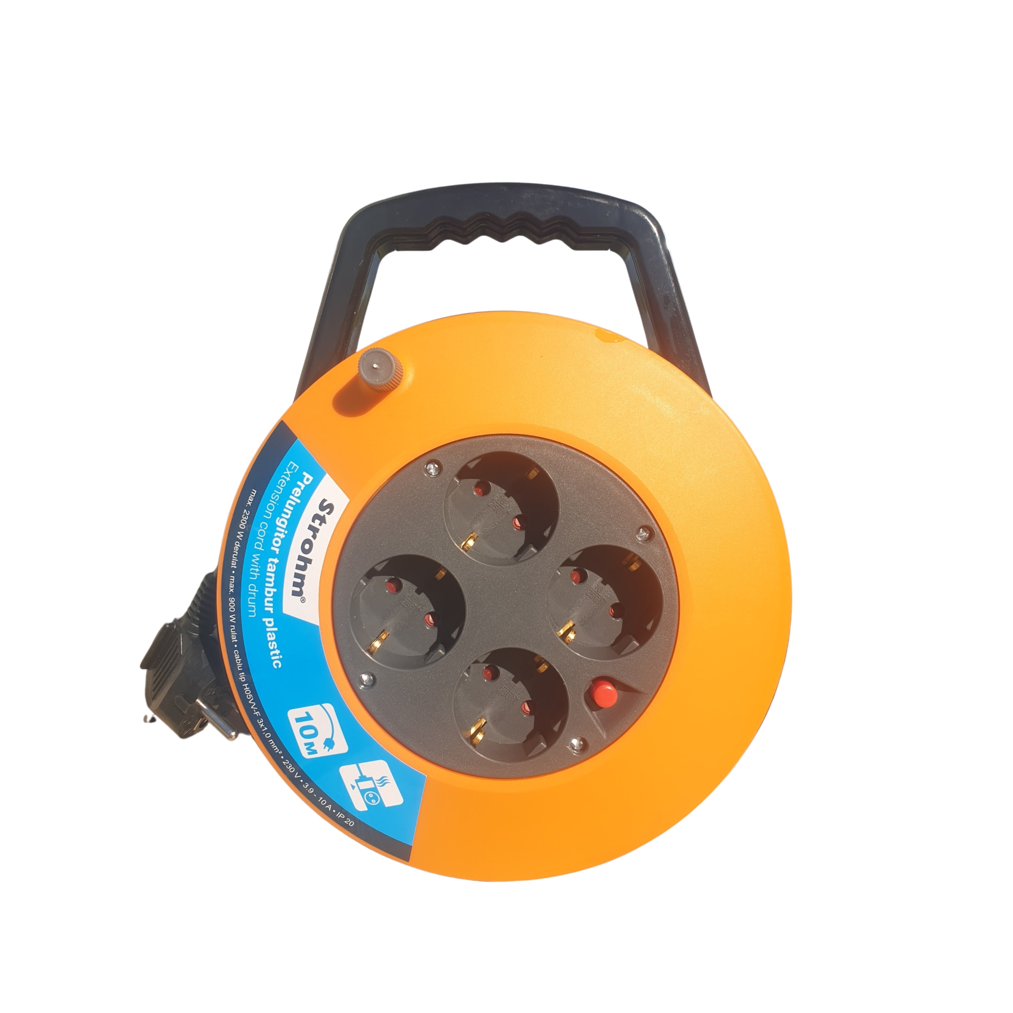 Prelungitor electric, cu tambur, 10m, 4 prize - eMAG.ro